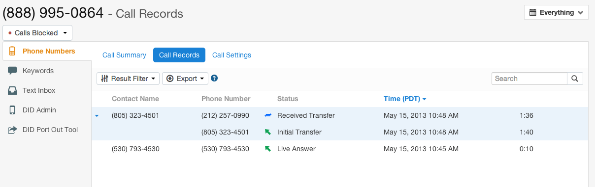 Call Records | CallFire